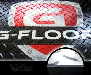 G-Floor Graphic Diamond Tread Flooring Sample - Digital Print Media